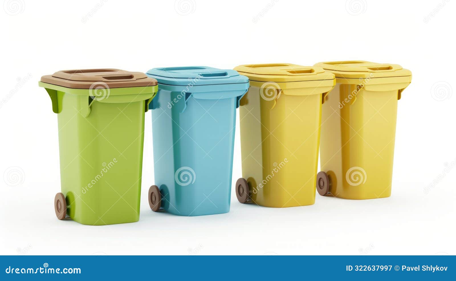 Collection of Large Colorful Trash Cans (garbage Bins) Isolated on ... Collection of Large Colorful Trash Cans (garbage Bins) Isolated on ...