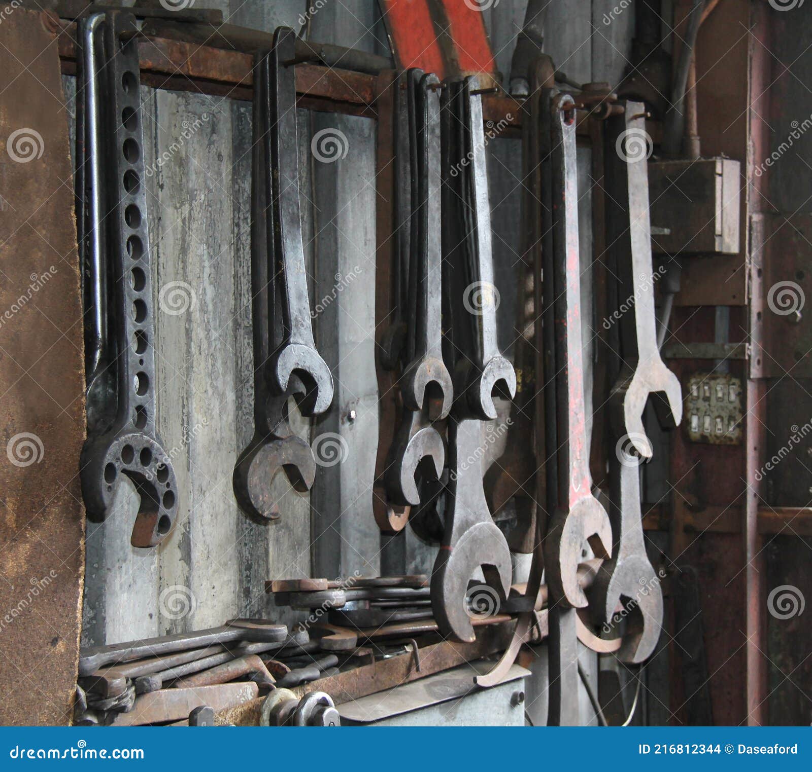 Collection of Large Spanners. Stock Photo - Image of industrial, wrench ...