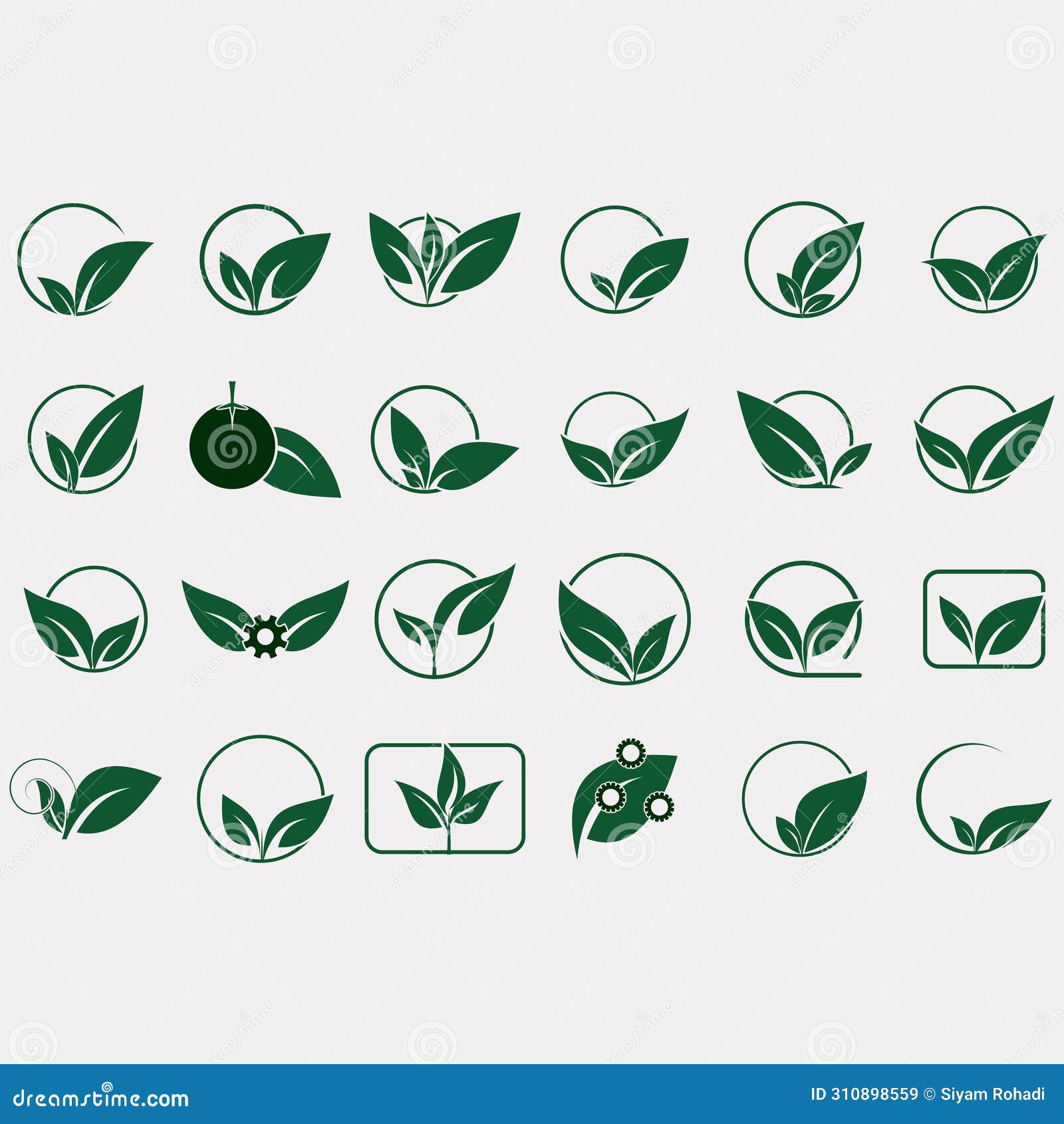 Collection of leaf logos stock vector. Illustration of graphic - 310898559