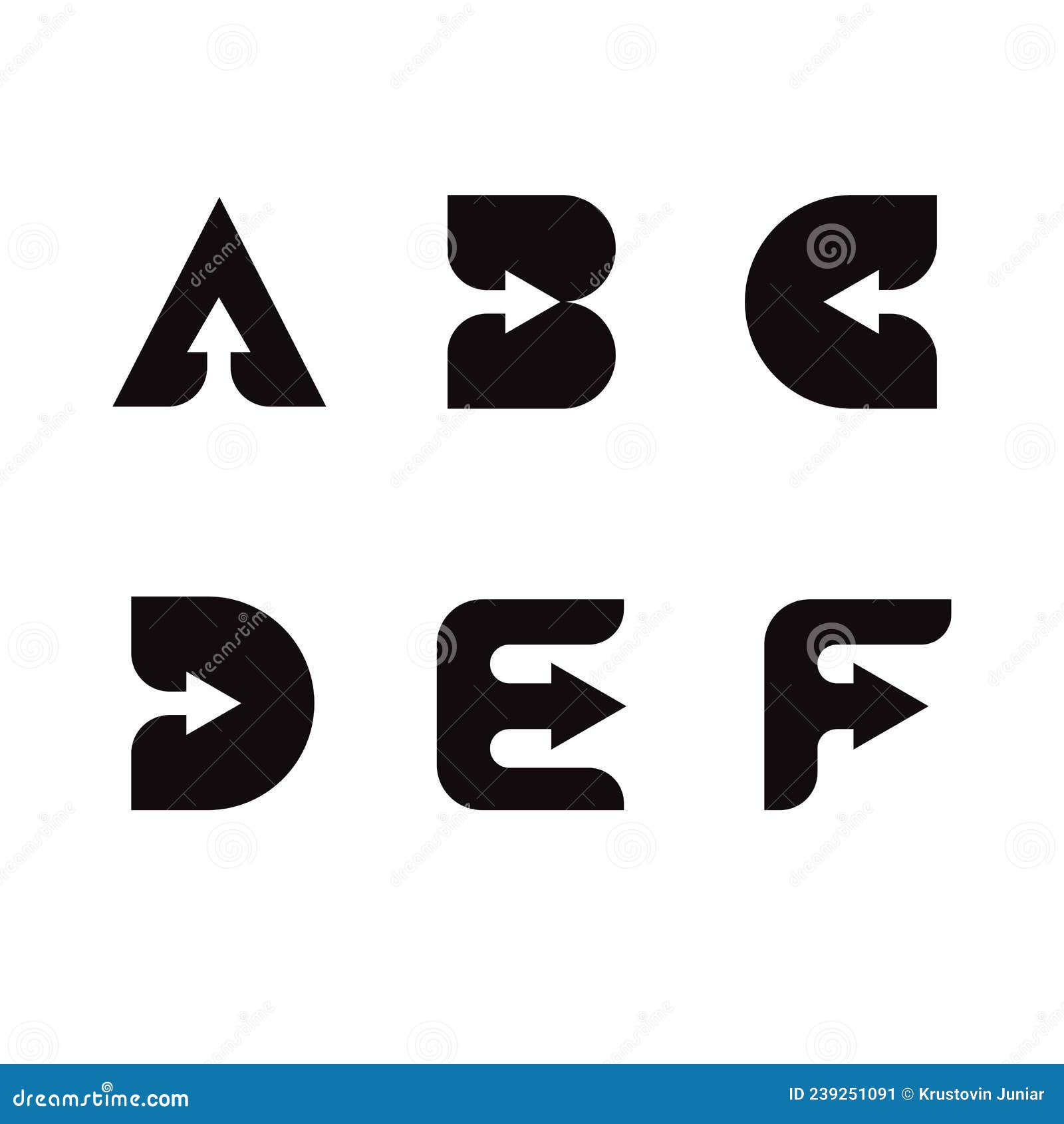 Collection of Letter with Arrow Vector Concept Stock Vector ...