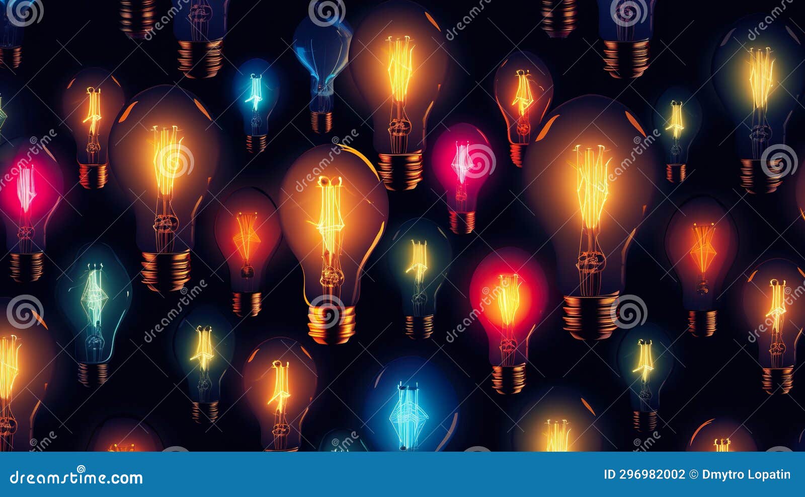 Collection of Light Bulb Pattern Background, Electric Lamp Texture ...