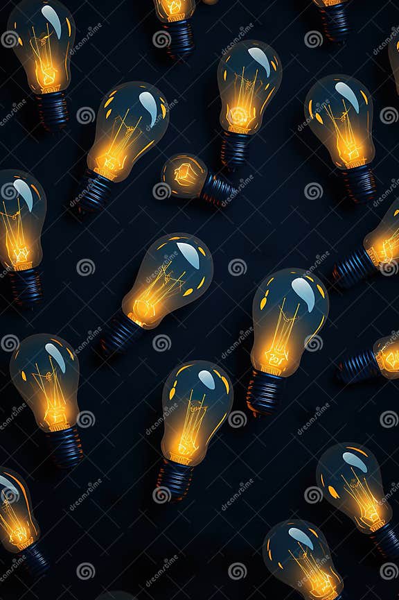 Collection of Light Bulb Pattern Background, Electric Lamp Texture ...