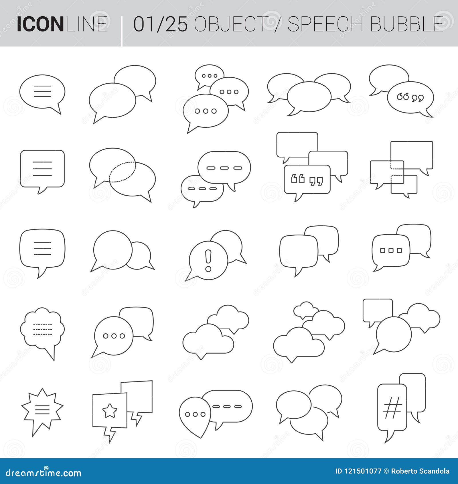Line Speech Bubbles Vector Icons Stock Vector - Illustration of talk ...