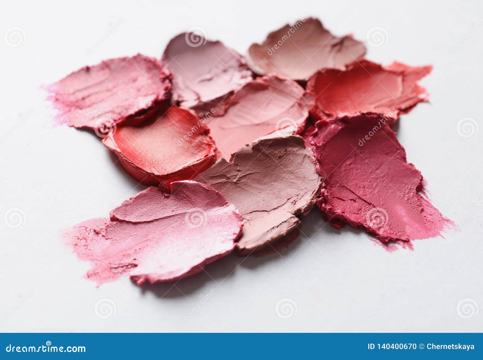 Lipstick Swatches, Smudges Of Liquid Lip Gloss Vector Illustration ...