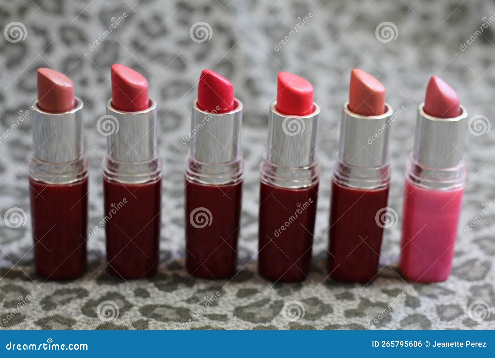 Collection of Lipsticks of Different Shades of Red Stock Photo - Image ...