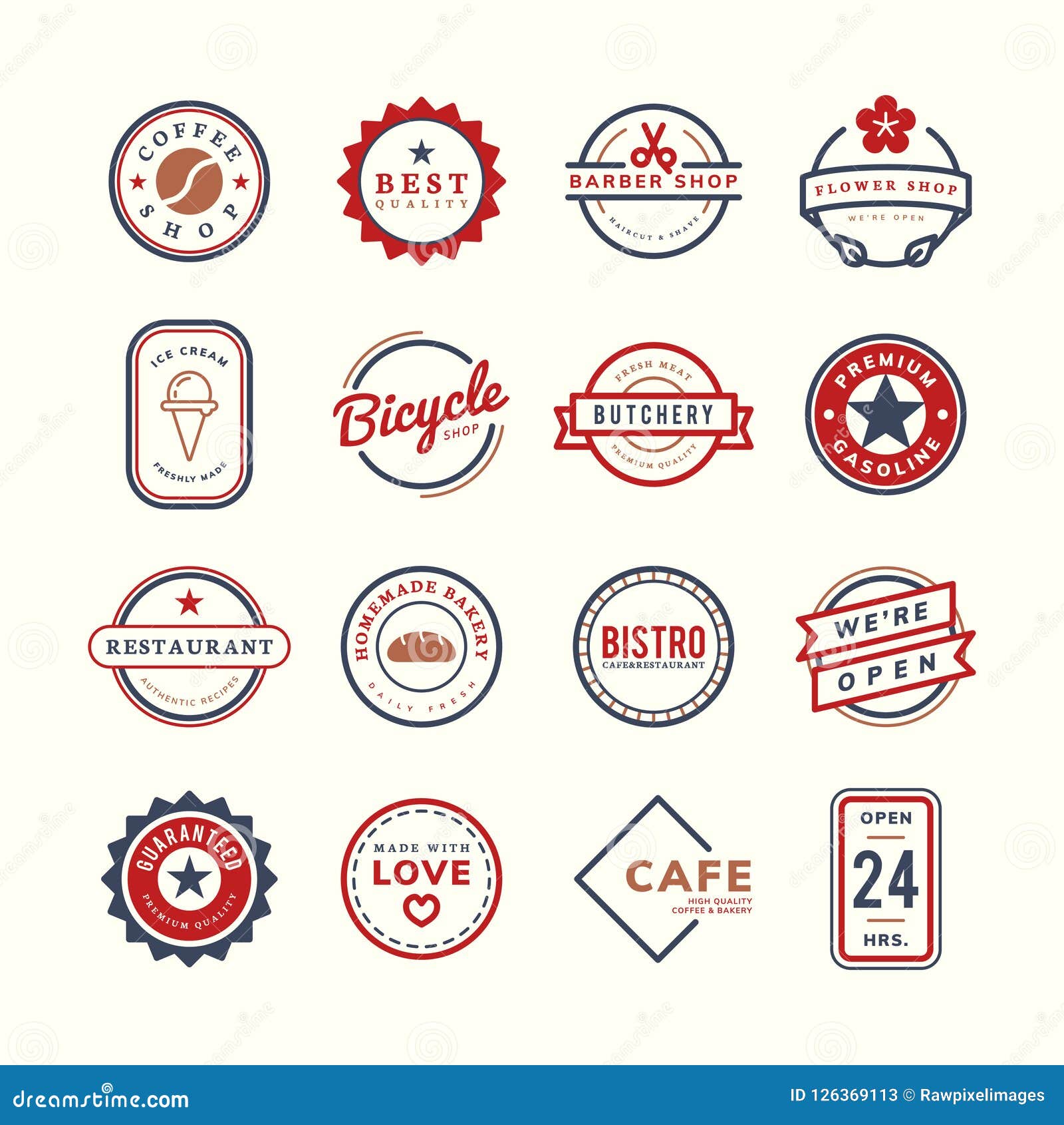 Collection of Logo and Badge Vectors Stock Vector - Illustration of ...