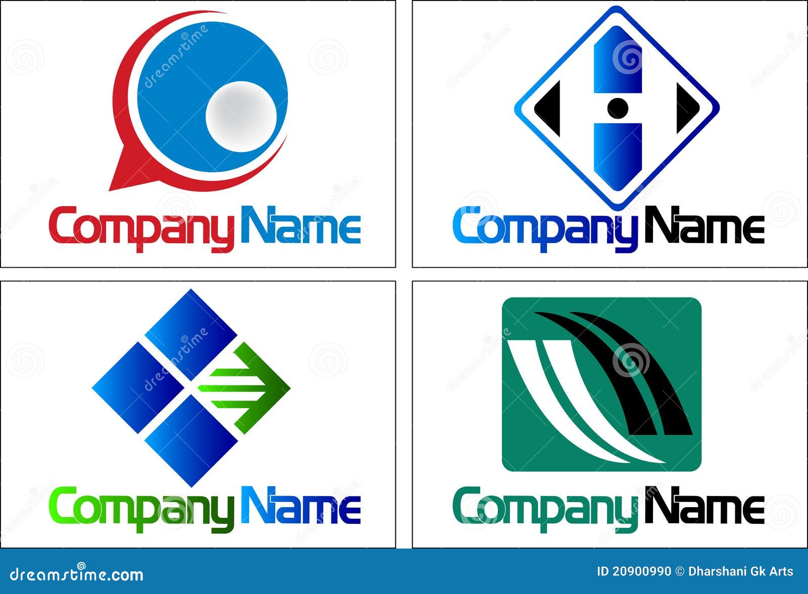 Collection logos stock vector. Illustration of clip, computer - 20900990