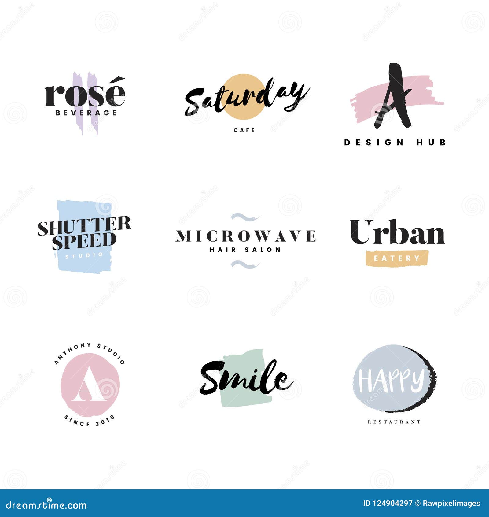 Set Collection Logos Cartoon Vector | CartoonDealer.com #68629795