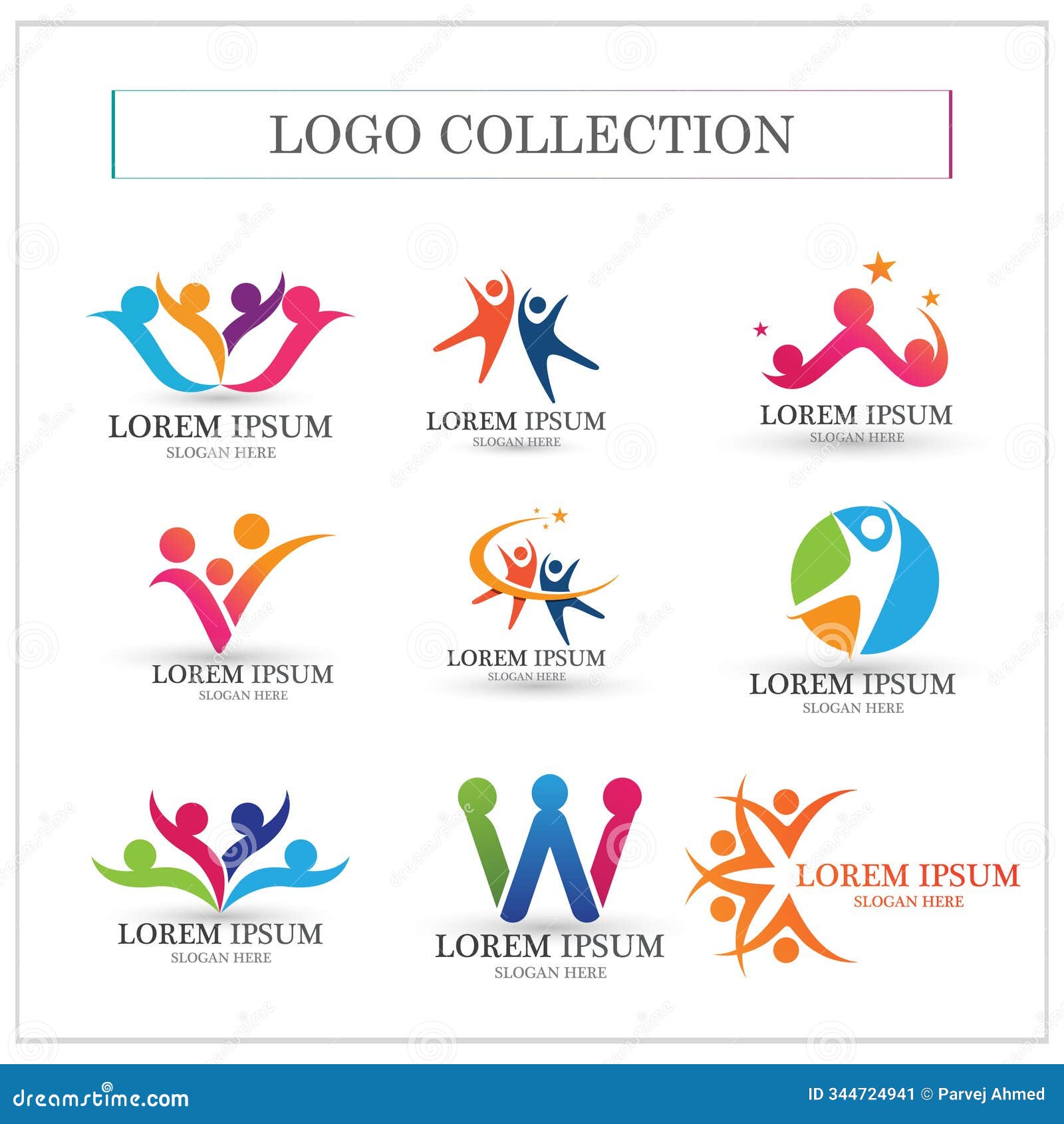"a Collection of Logos – Including a Featured Logo Design" Stock ...