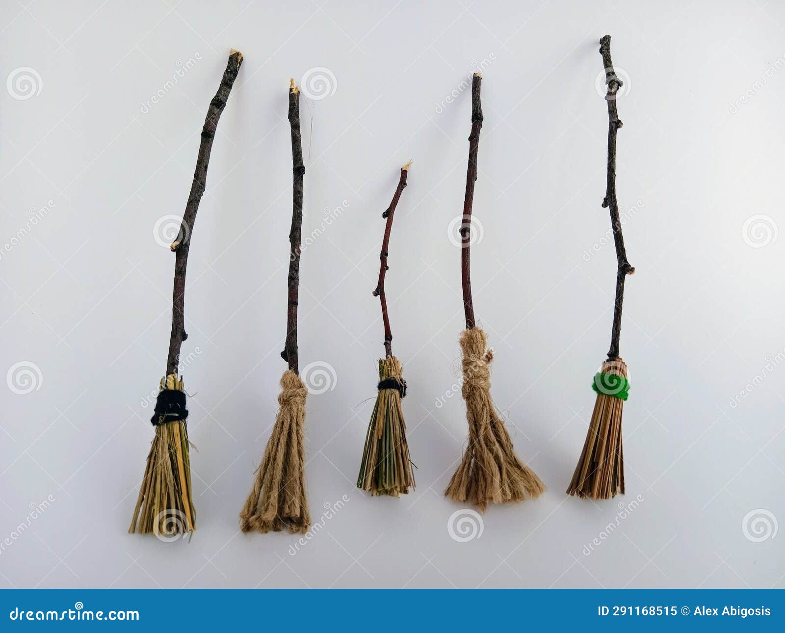 A Collection of Magic Brooms Witches Use To Fly Stock Image - Image of ...