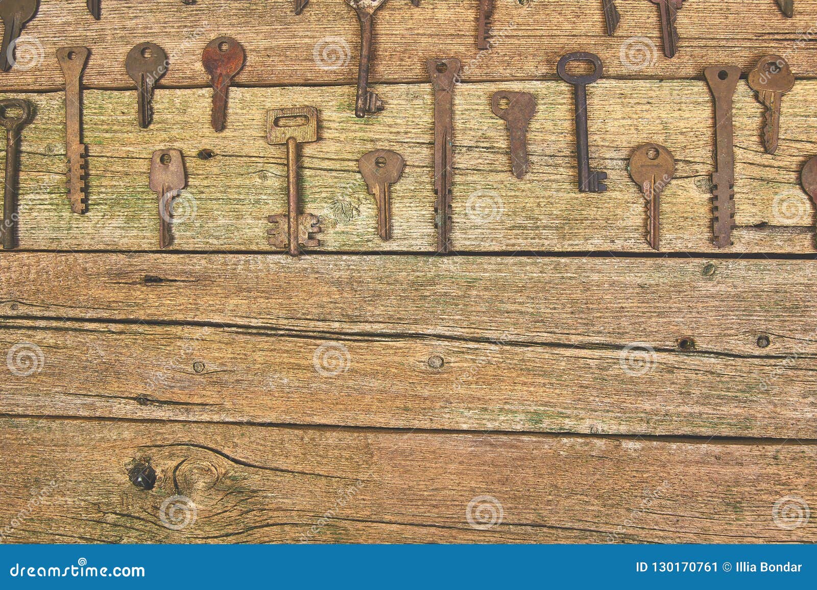 Collection of Many Different Old Retro Keys Stock Image - Image of ...