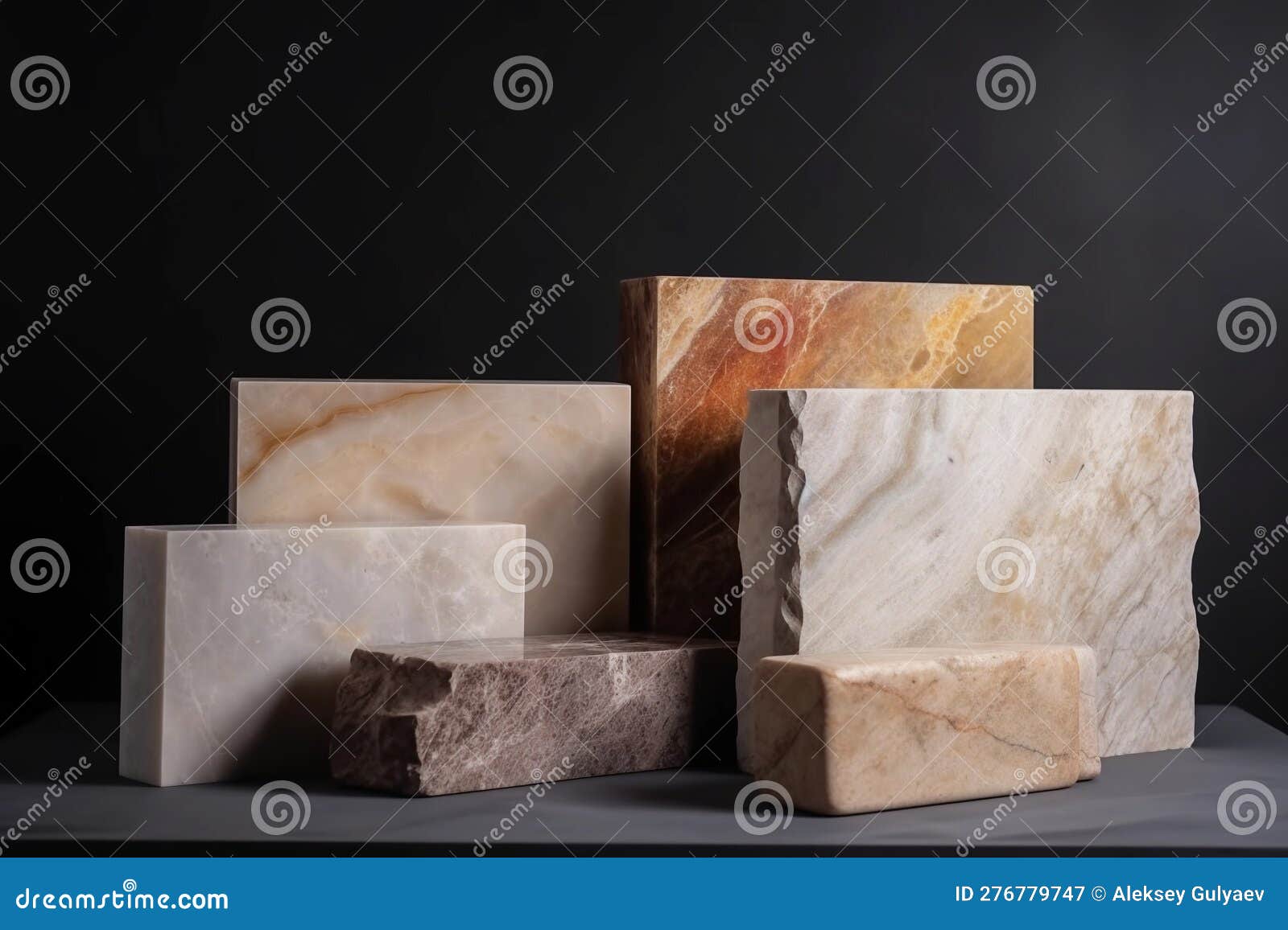 A Collection of Marbles are Arranged in a Row. AI Generation Stock ...