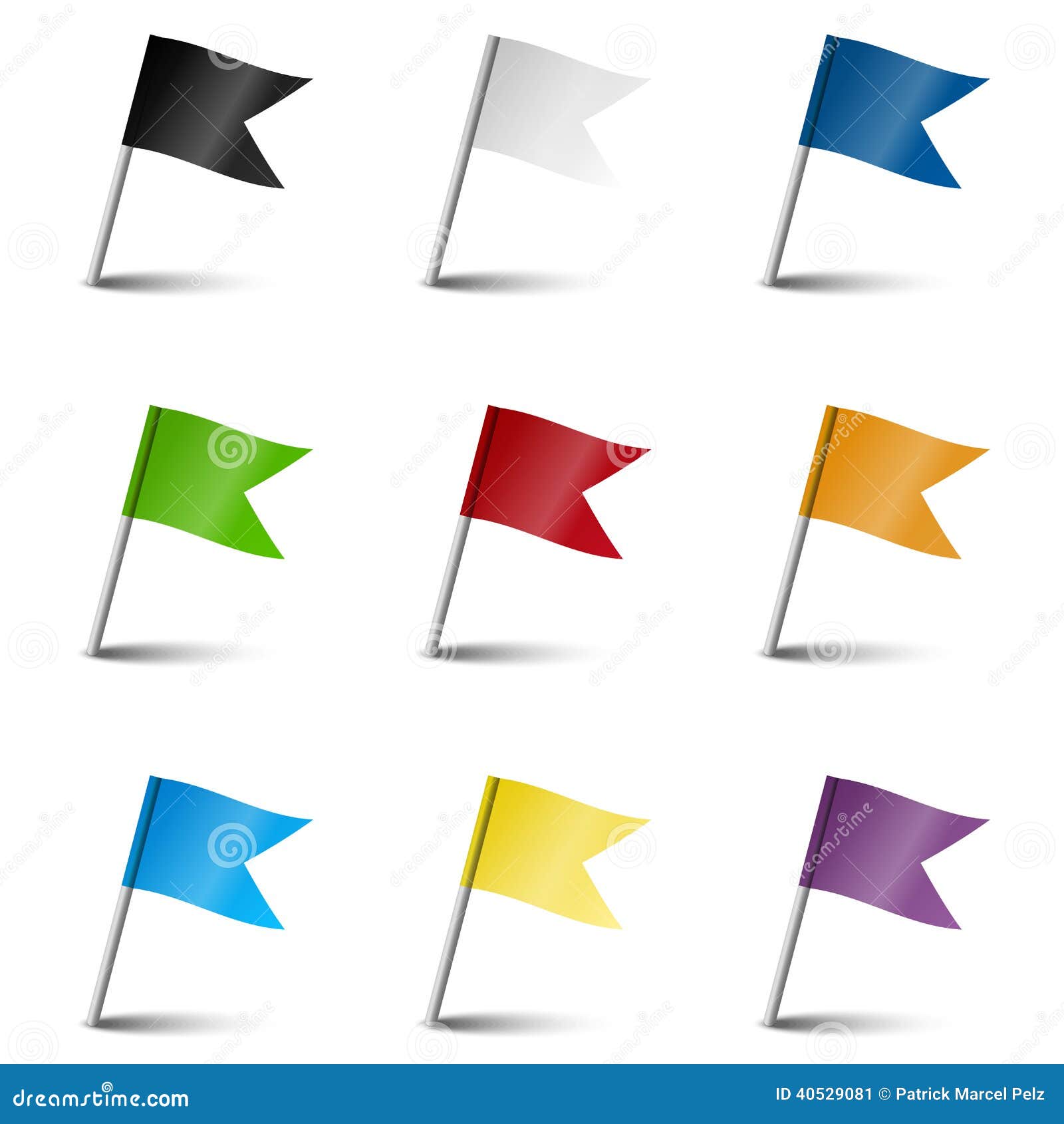 Collection of Marking Accessories - Marking Flags Stock Vector ...