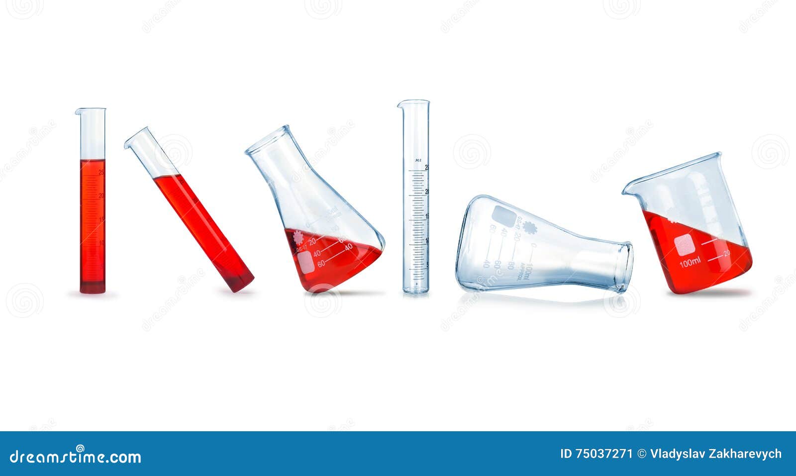 Collection of Medical Flasks Stock Image - Image of laboratory ...