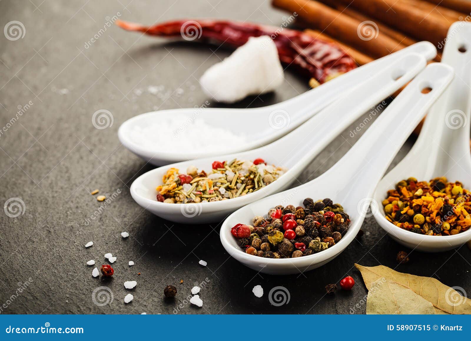 Collection of Mediterranean Spices Stock Image - Image of colorful ...