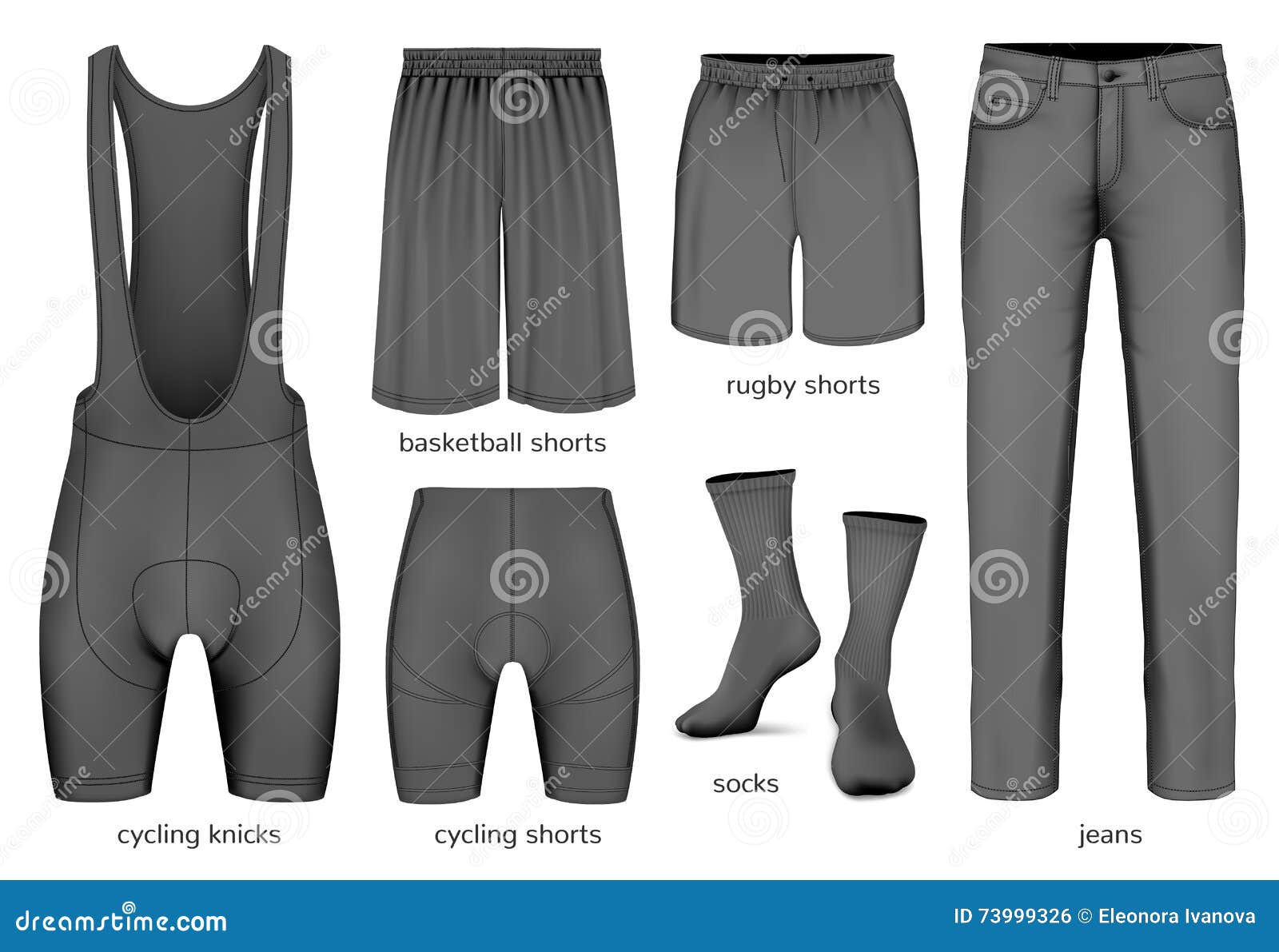 Collection of men clothes. stock vector. Illustration of secure - 73999326