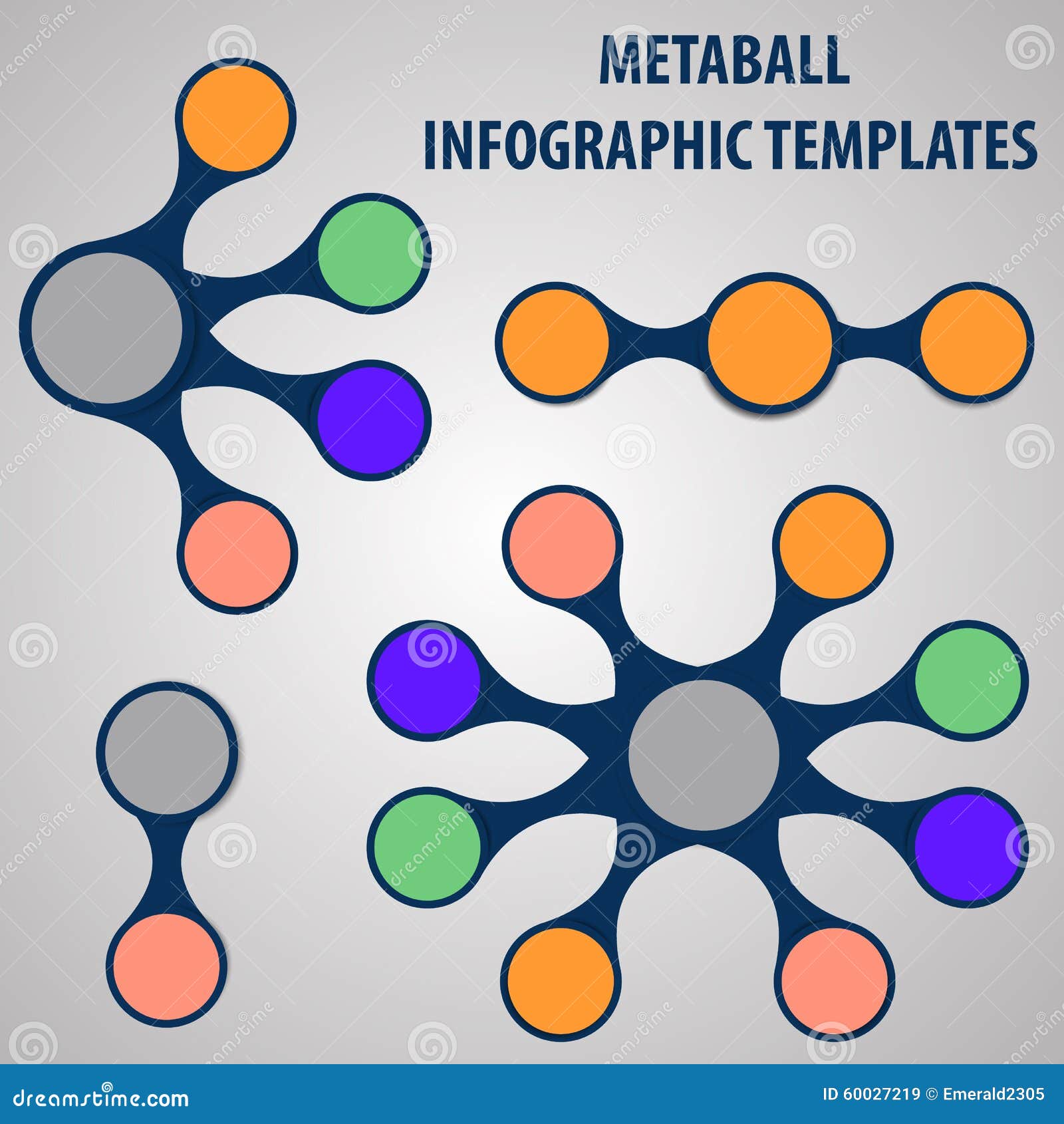 Collection of Metaball Infographic Template Stock Vector - Illustration ...