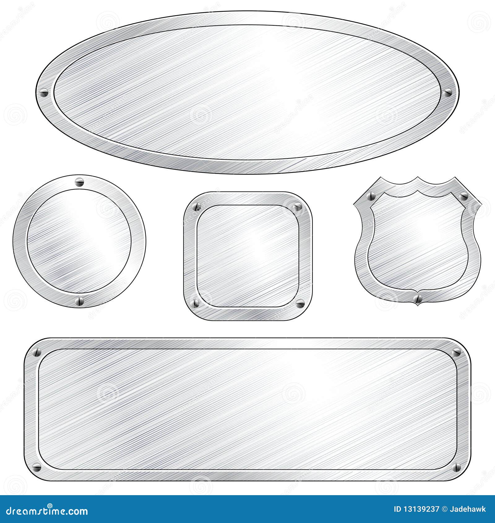 Collection of Metal Plaques Stock Vector - Illustration of editable ...