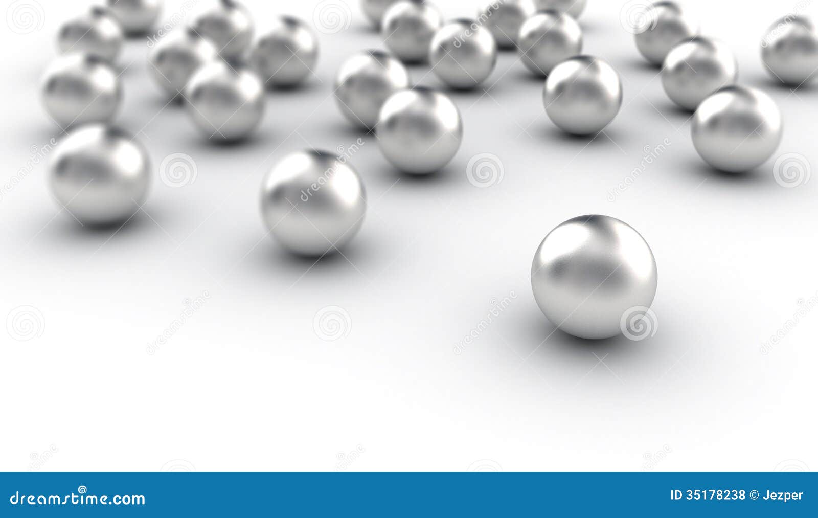 Collection of Metal Spheres Stock Illustration - Illustration of render ...