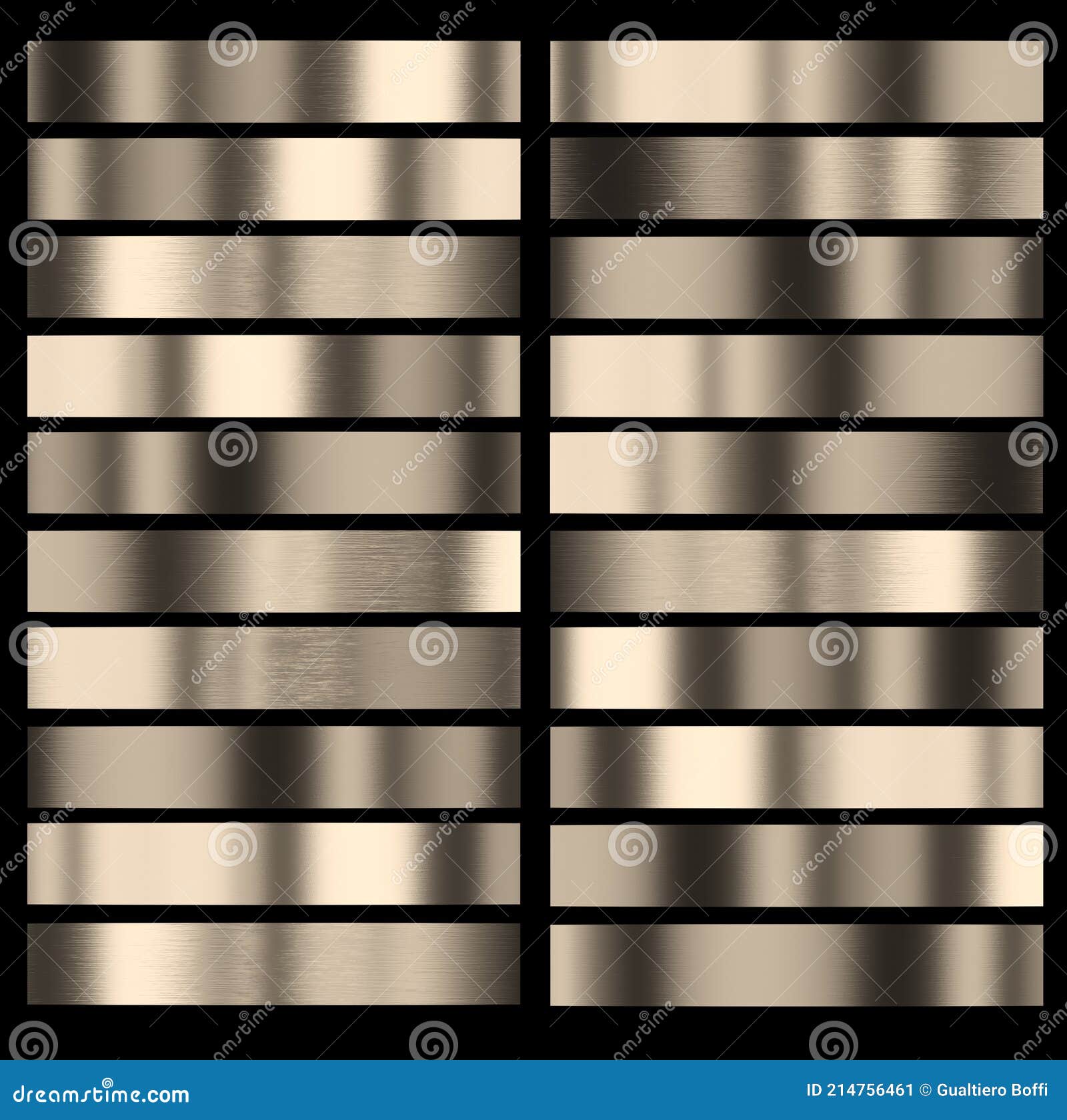 Collection of Metallic Brass Stripes Stock Illustration - Illustration ...