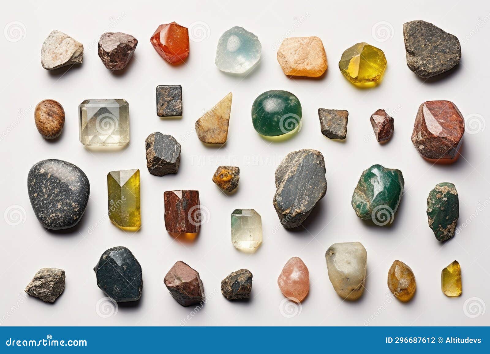 Collection of Meteor Stones on a Plain Surface Stock Photo - Image of ...