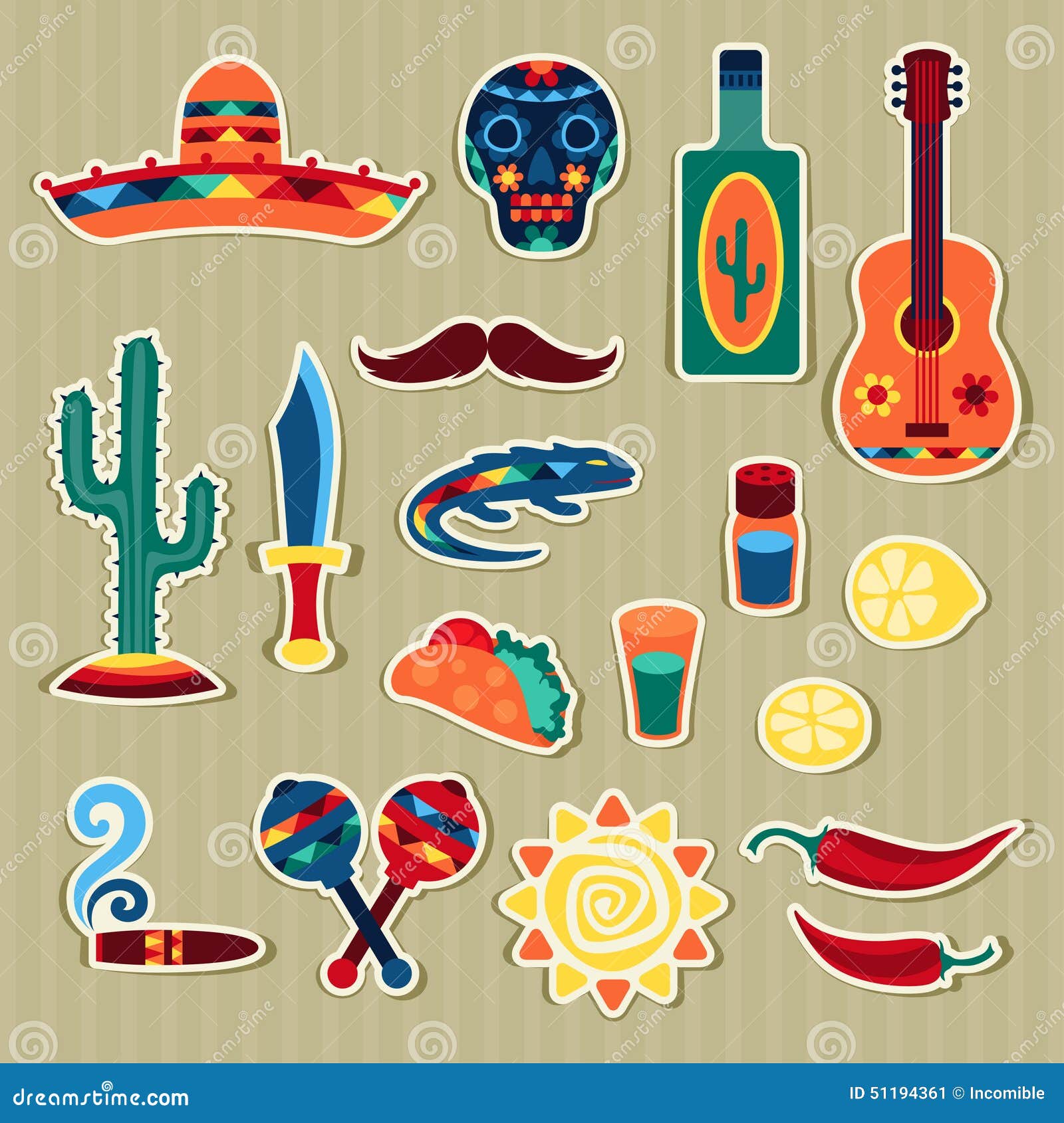 Set Of Stickers Native Indian American Children Swim On Canoe ...