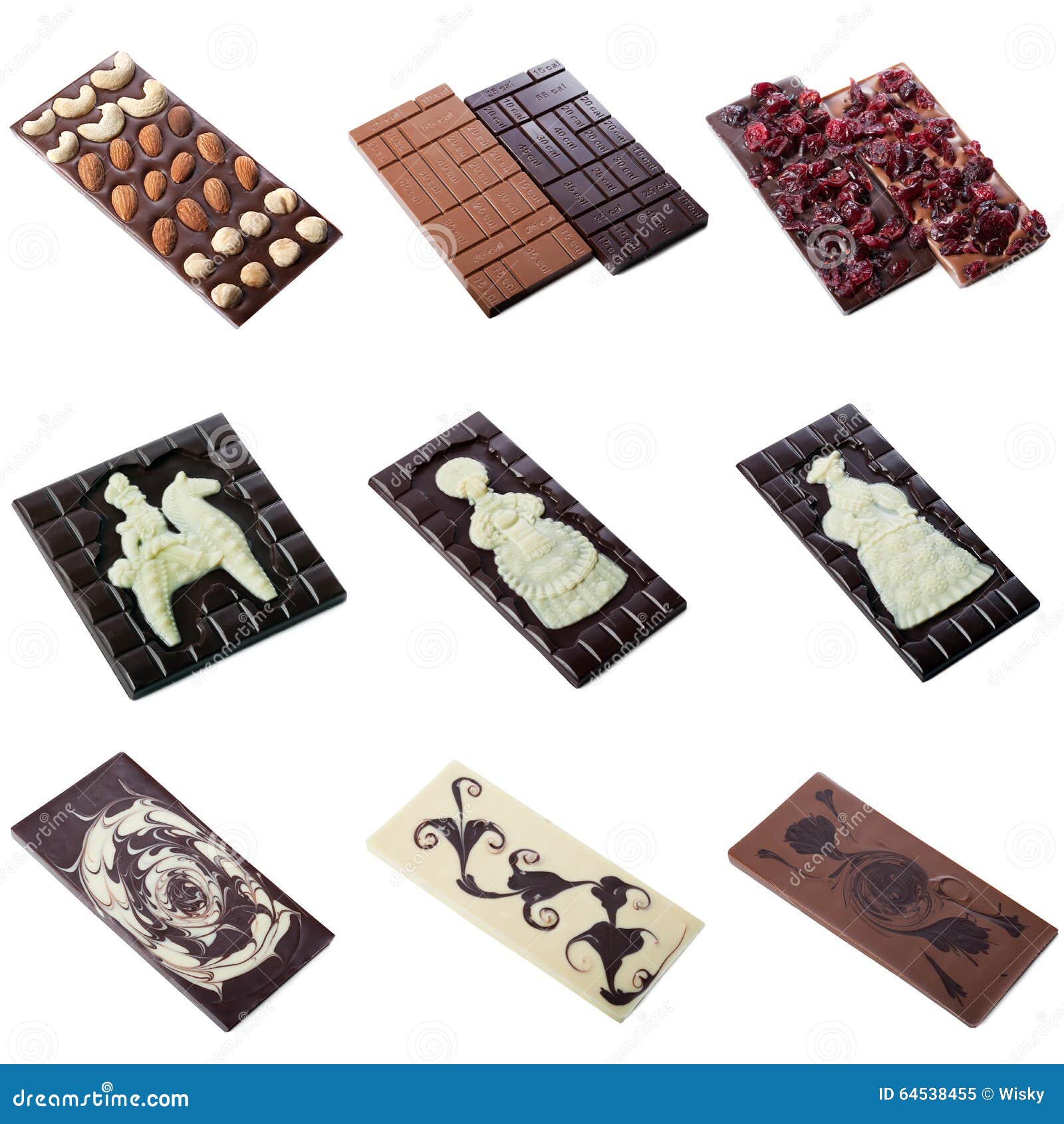 Collection of Milk Chocolate Bar with Pattern Stock Image - Image of ...