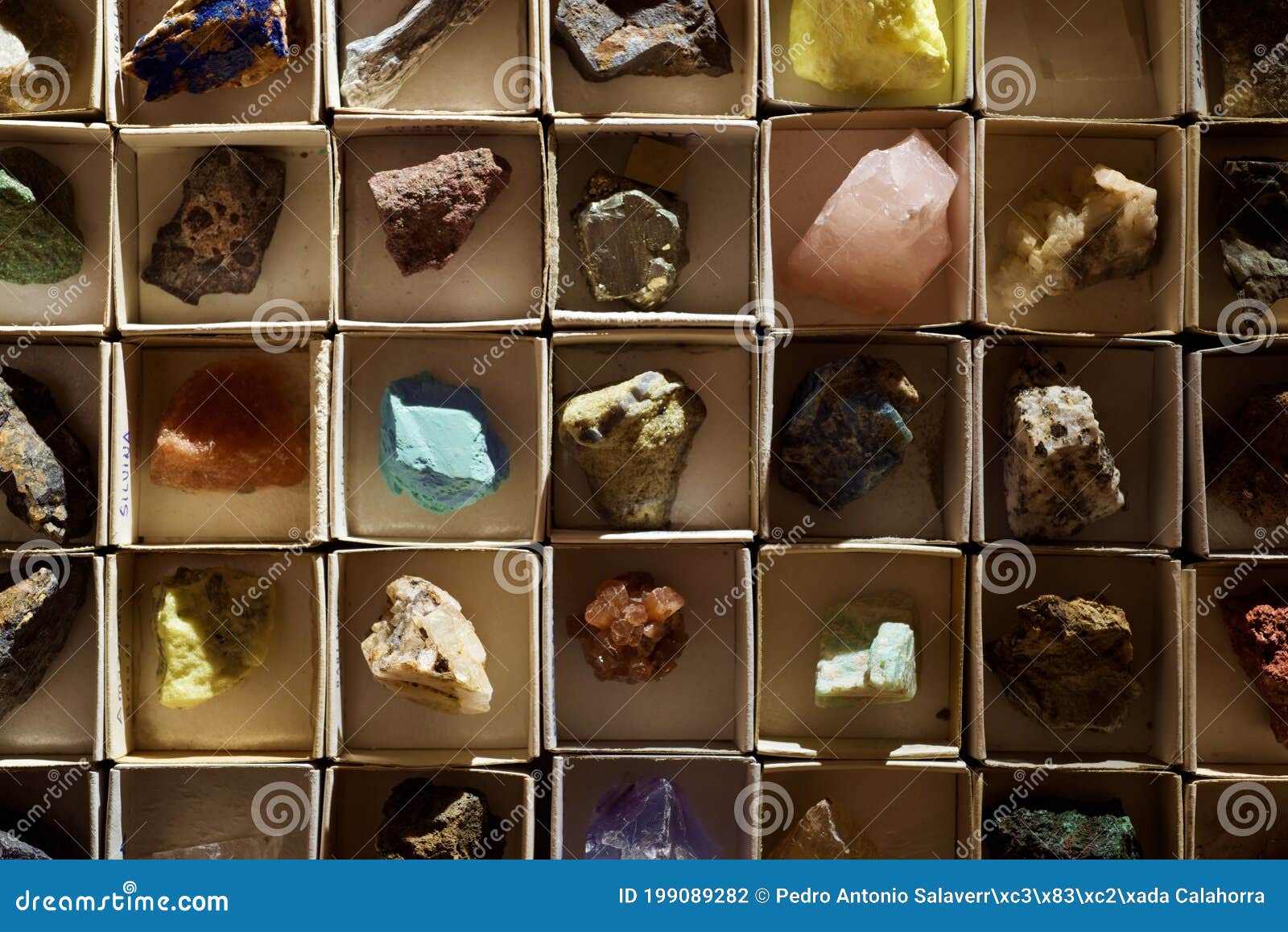Collection of minerals stock photo. Image of arranged - 199089282