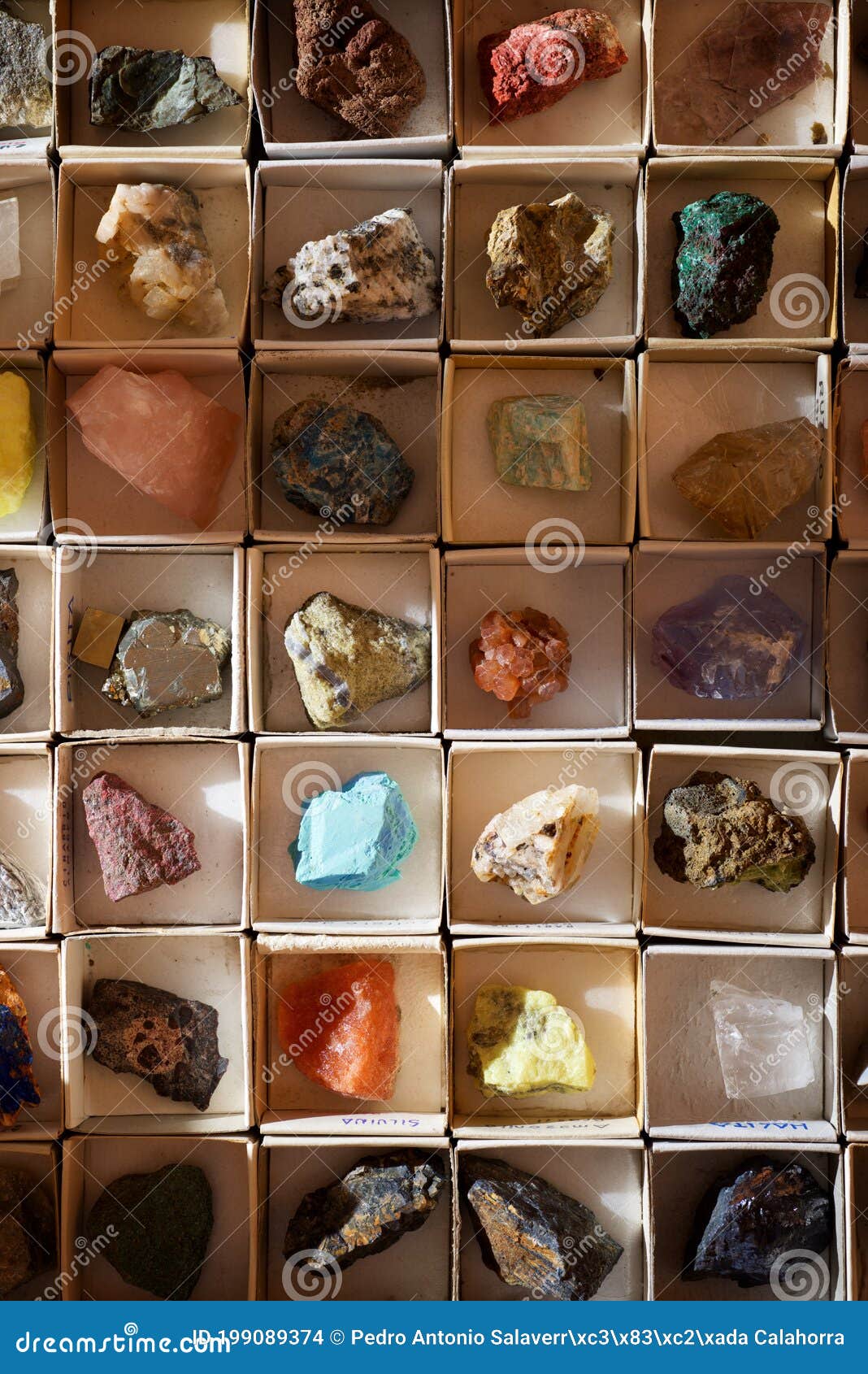 Collection of minerals stock photo. Image of natural - 199089374