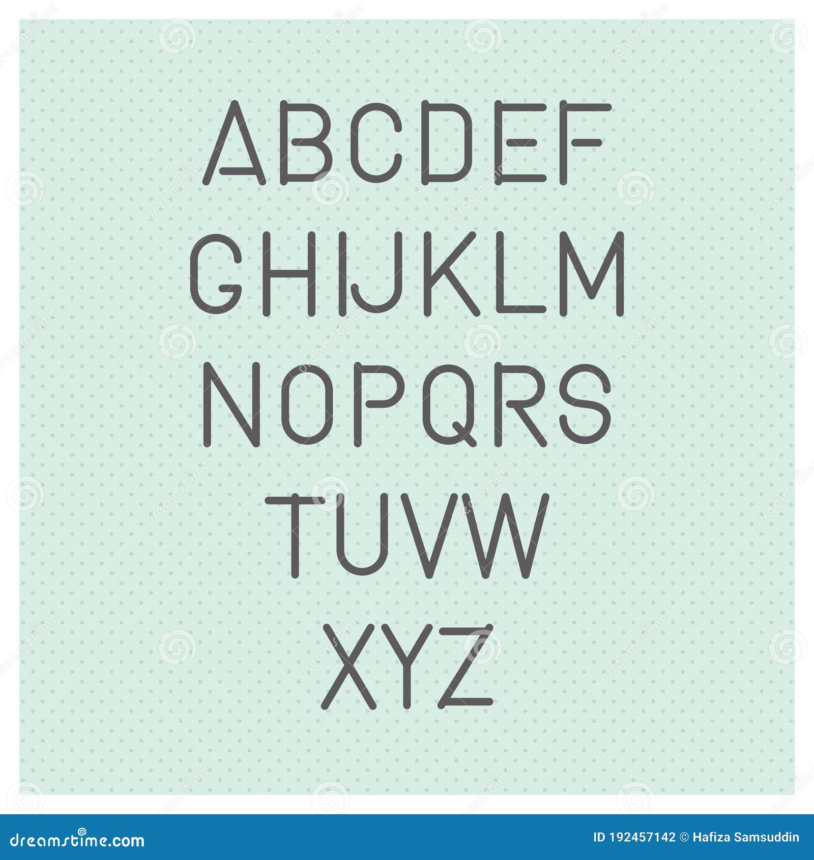 Collection of Minimalist Alphabets. Vector Illustration Decorative ...