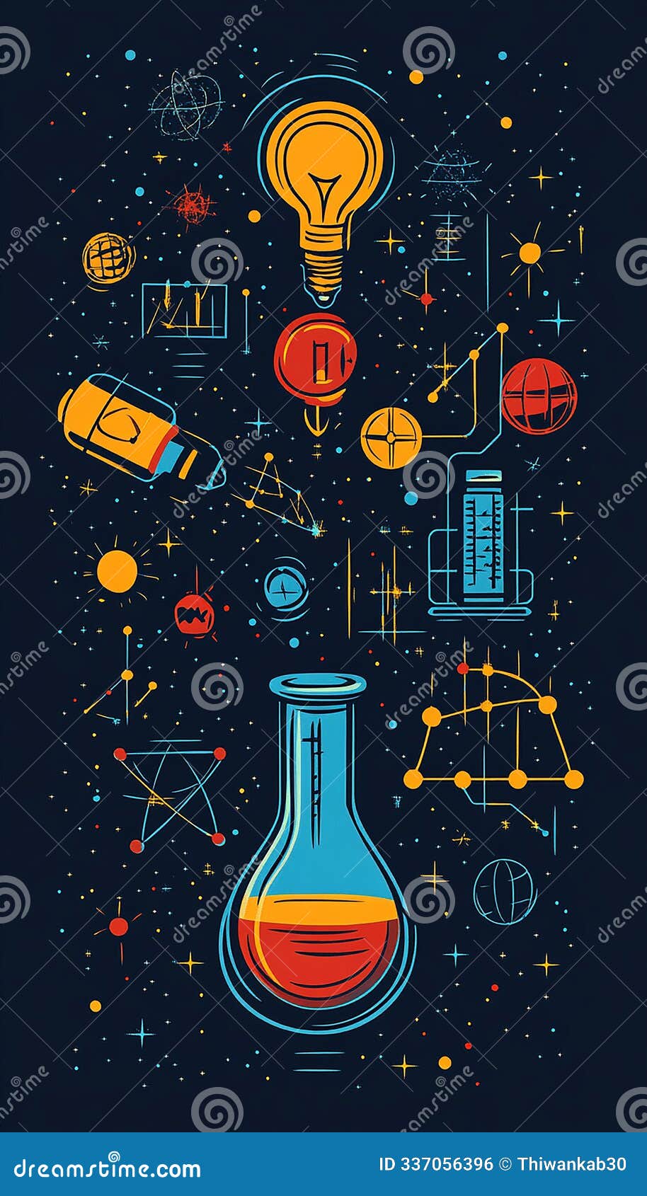STEM Icons: Science, Technology, Engineering, and Math Symbols Stock ...
