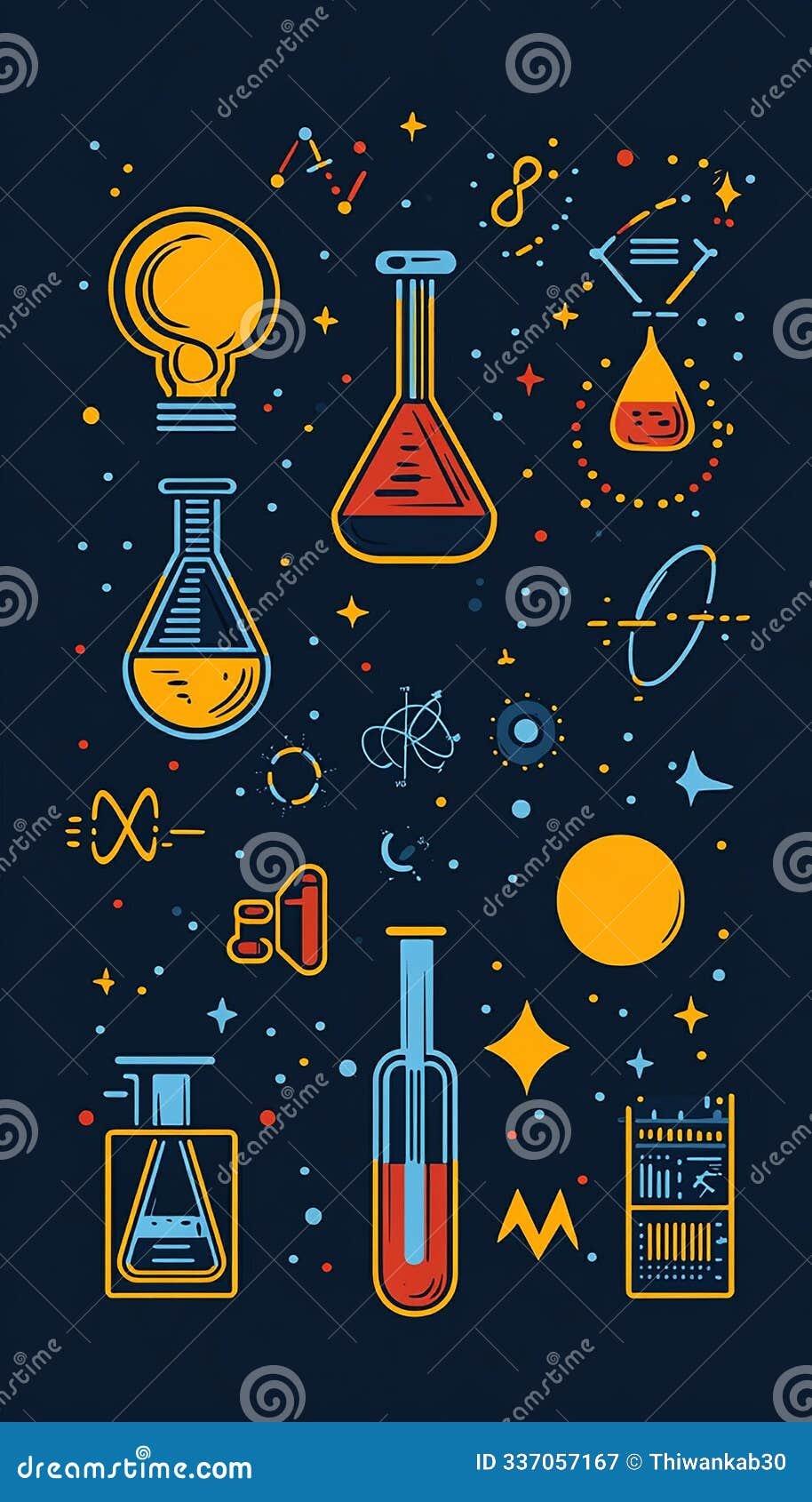 STEM Icons: Science, Technology, Engineering, and Math Symbols Stock ...