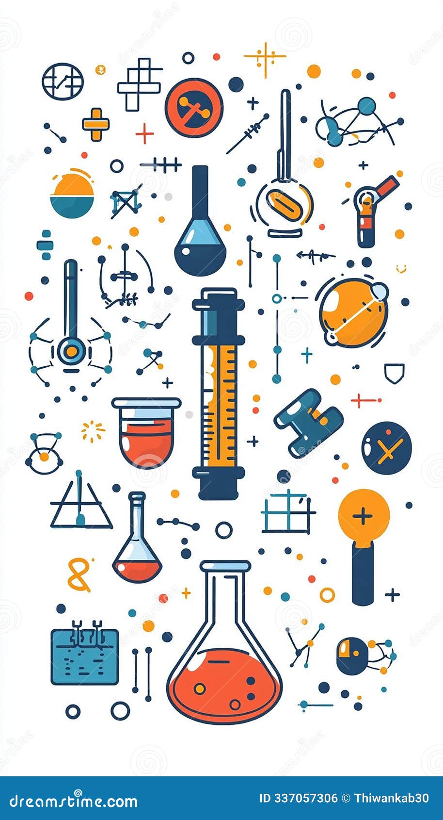 STEM Icons: Science, Technology, Engineering, and Math Symbols Stock ...