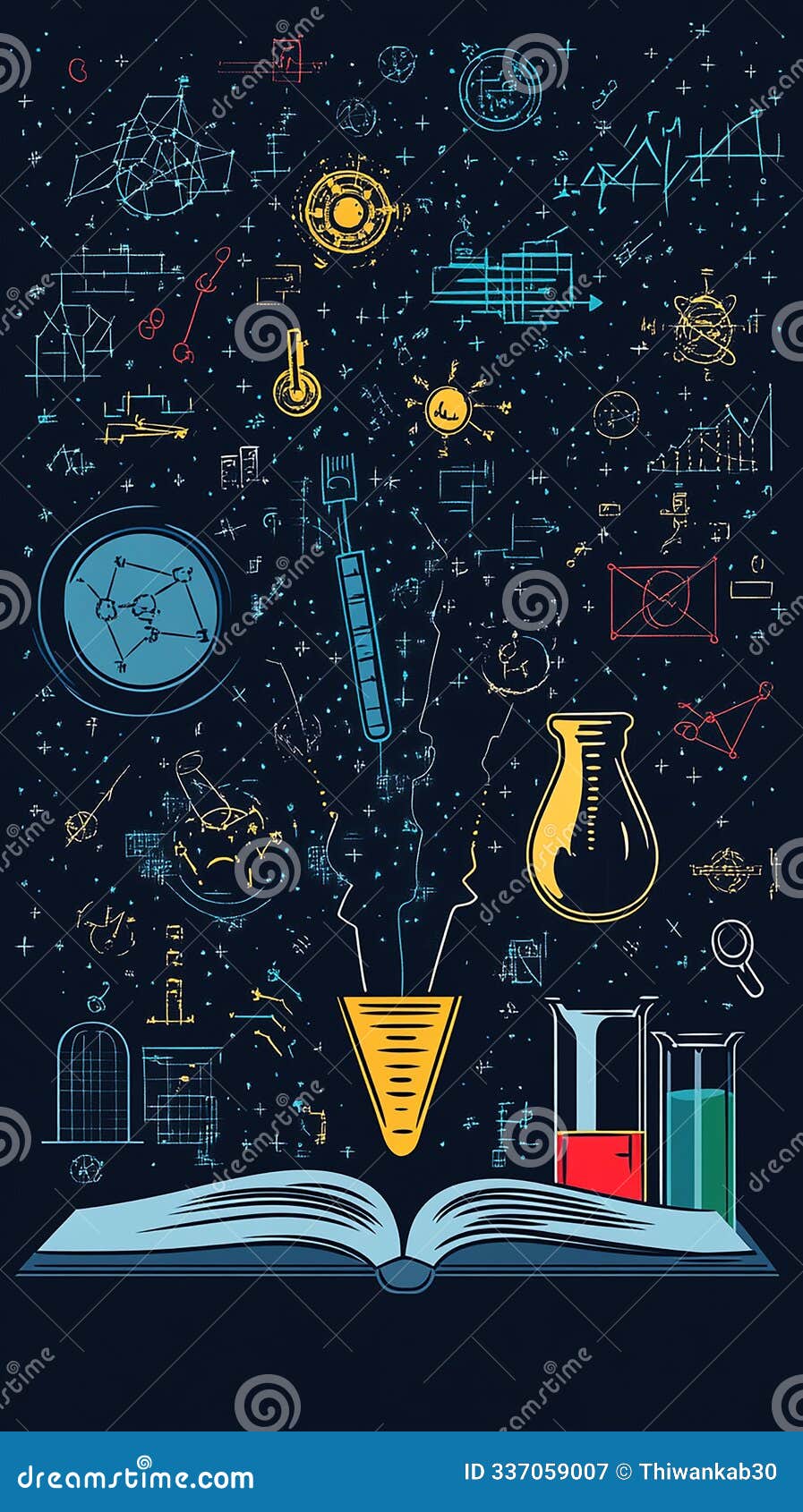 STEM Icons: Science, Technology, Engineering, and Math Symbols Stock ...