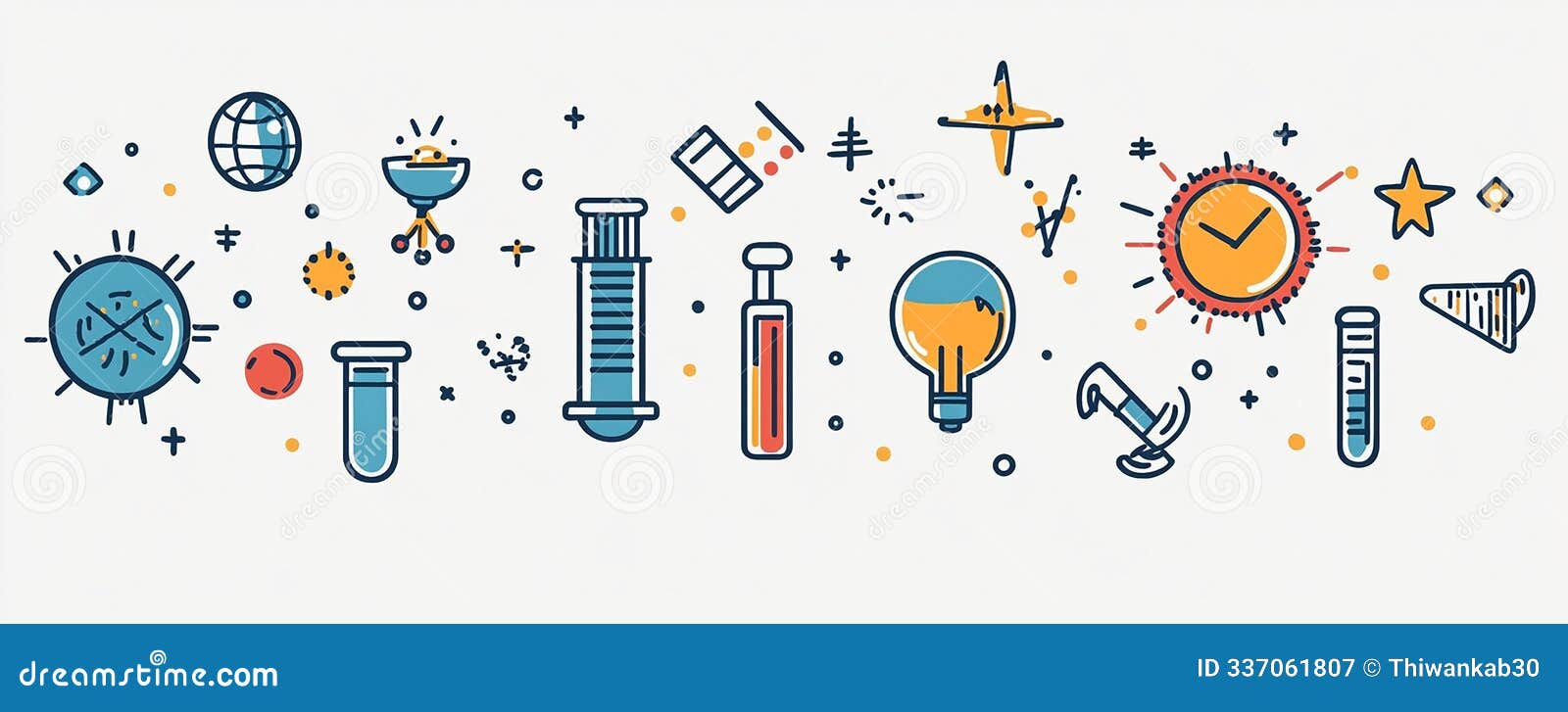 STEM Icons: Science, Technology, Engineering, and Math Symbols Stock ...