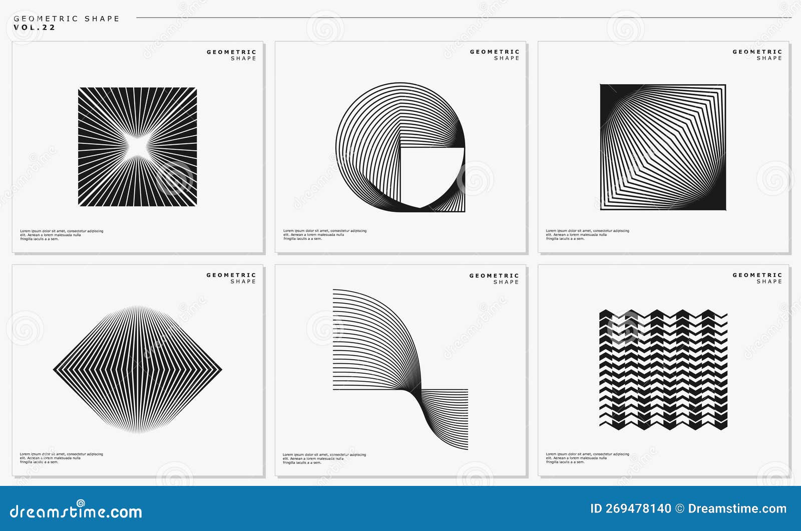 Collection of Modern Abstract Basic Shape Logo Design Template. Blend ...