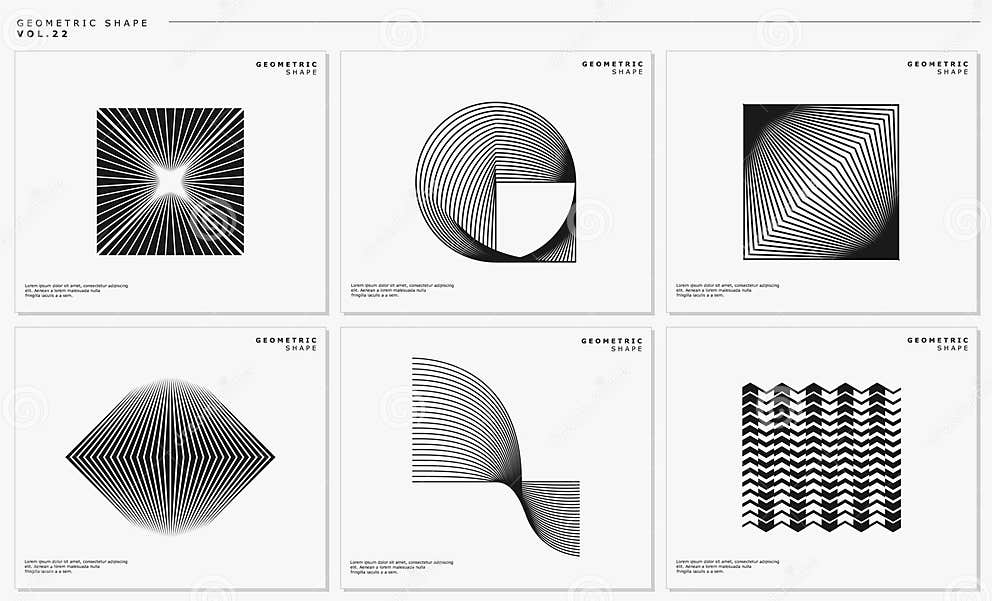 Collection of Modern Abstract Basic Shape Logo Design Template. Blend ...