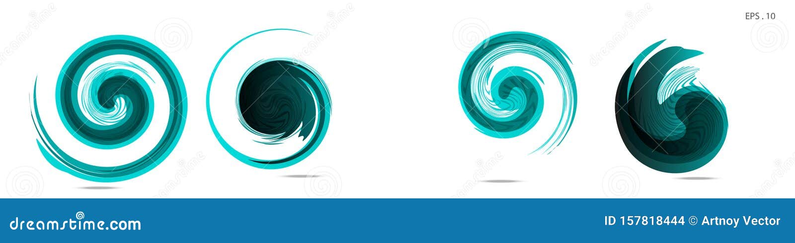 Collection of Modern Abstract Graphic Elements. Vortex Vector ...