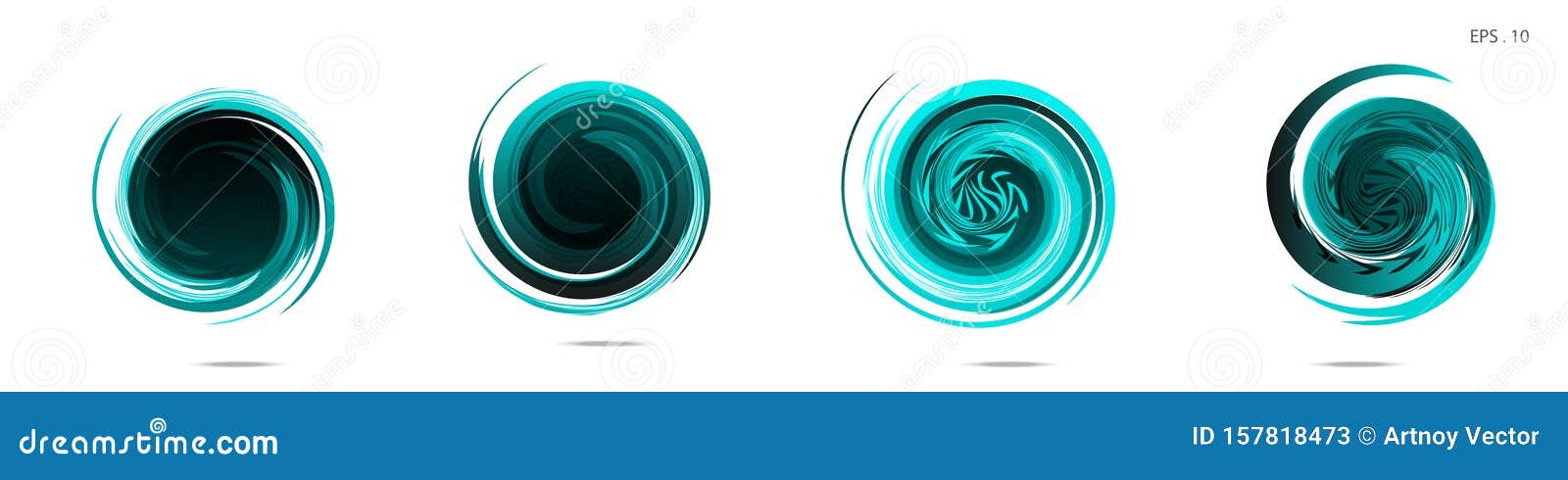 Collection of Modern Abstract Graphic Elements. Vortex Vector ...