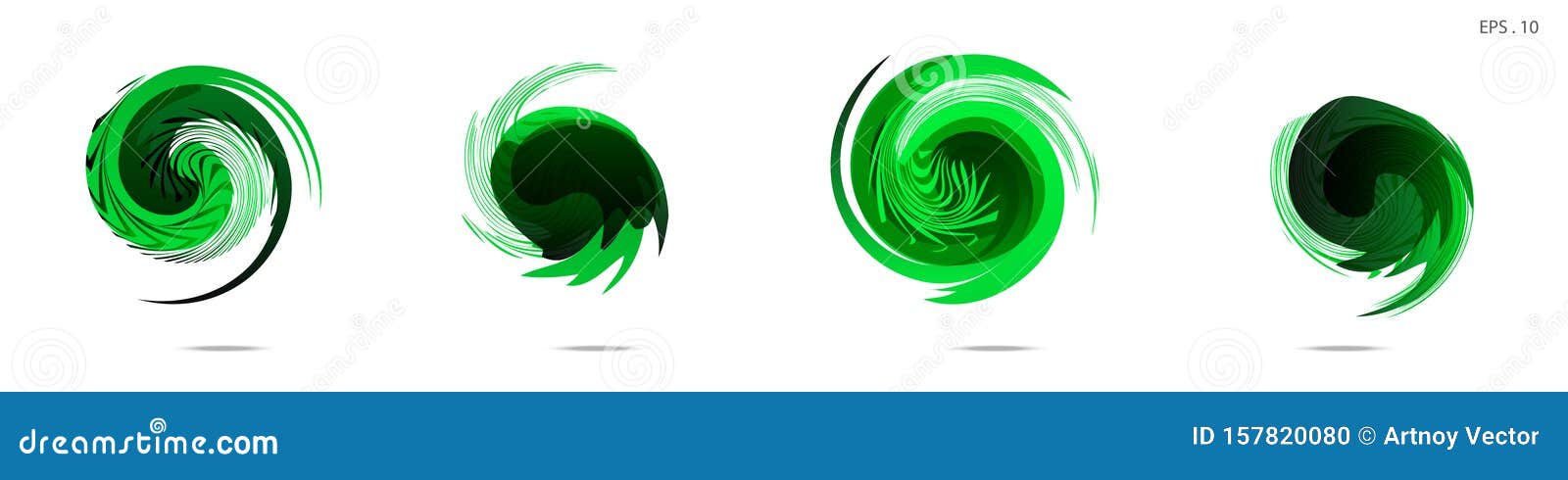 Collection of Modern Abstract Graphic Elements. Vortex Vector ...