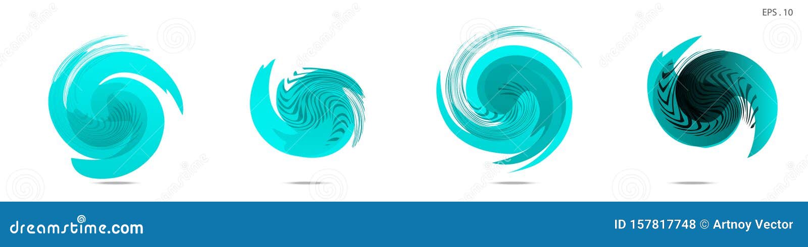 Collection of Modern Abstract Graphic Elements. Vortex Vector ...