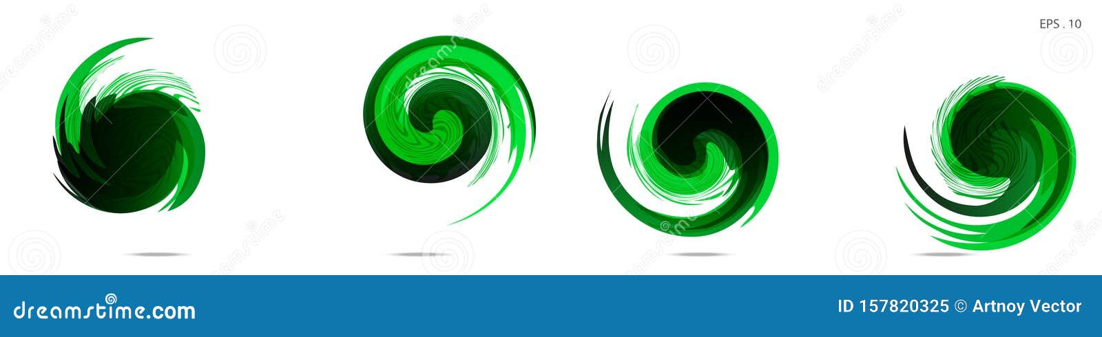 Collection of Modern Abstract Graphic Elements. Vortex Vector ...