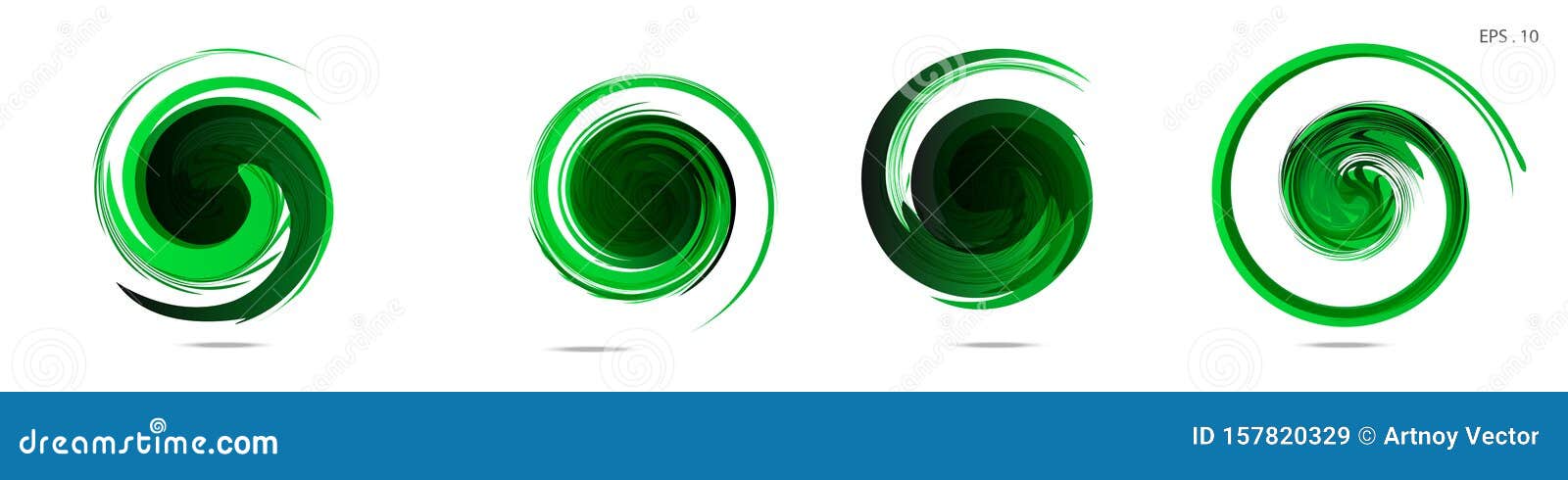 Collection of Modern Abstract Graphic Elements. Vortex Vector ...