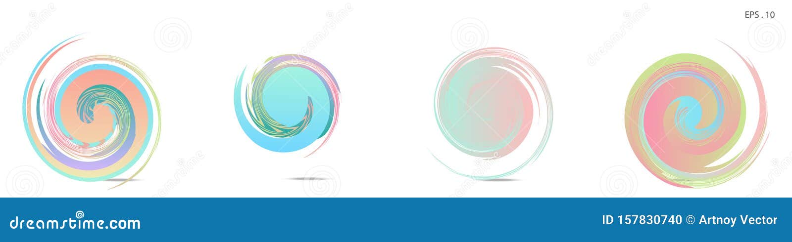 Collection of Modern Abstract Graphic Elements. Vortex Vector ...