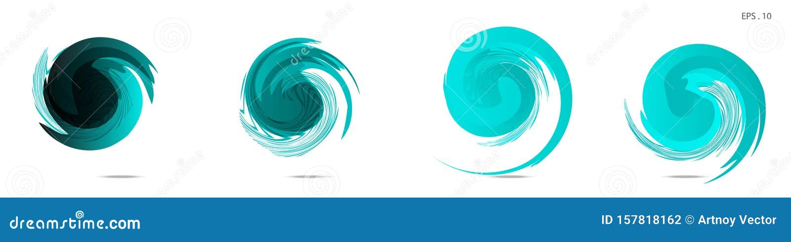 Collection of Modern Abstract Graphic Elements. Vortex Vector ...