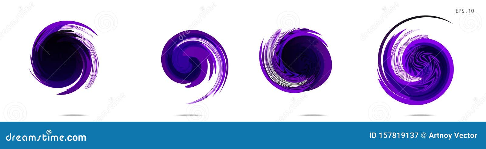 Collection of Modern Abstract Graphic Elements. Vortex Vector ...