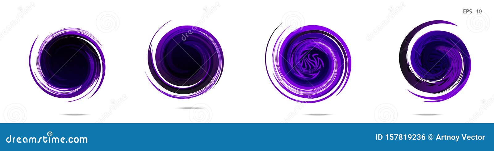 Collection of Modern Abstract Graphic Elements. Vortex Vector ...
