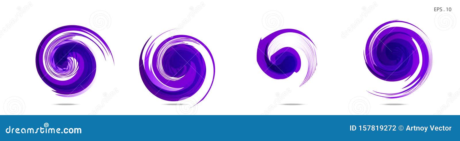 Collection of Modern Abstract Graphic Elements. Vortex Vector ...