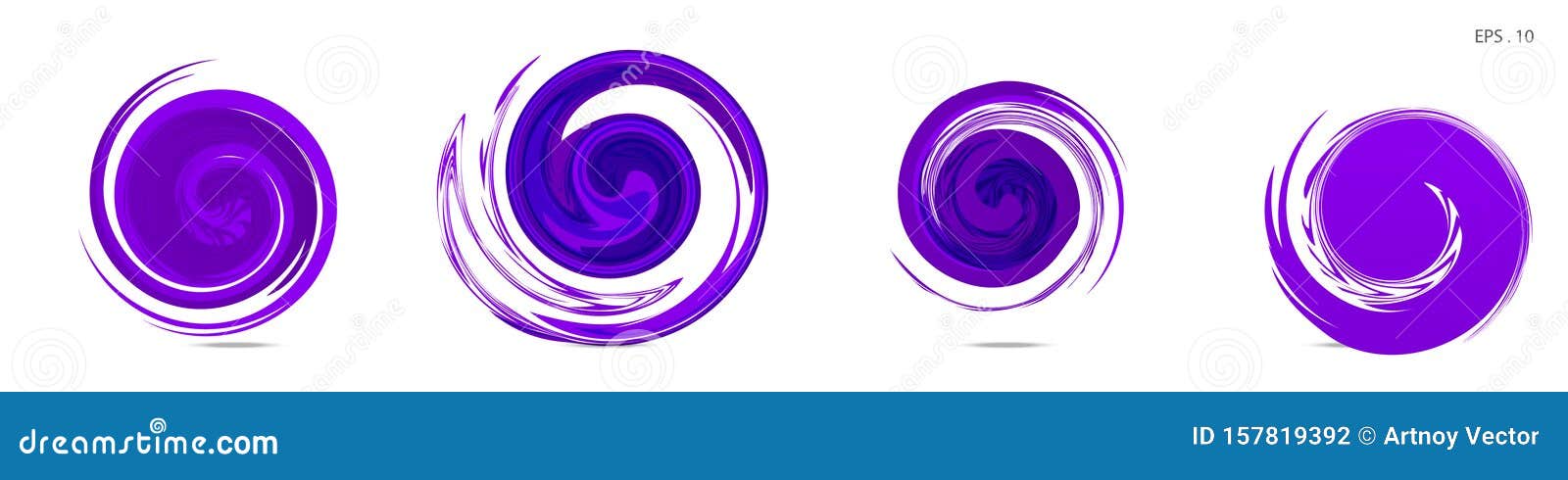 Collection of Modern Abstract Graphic Elements. Vortex Vector ...