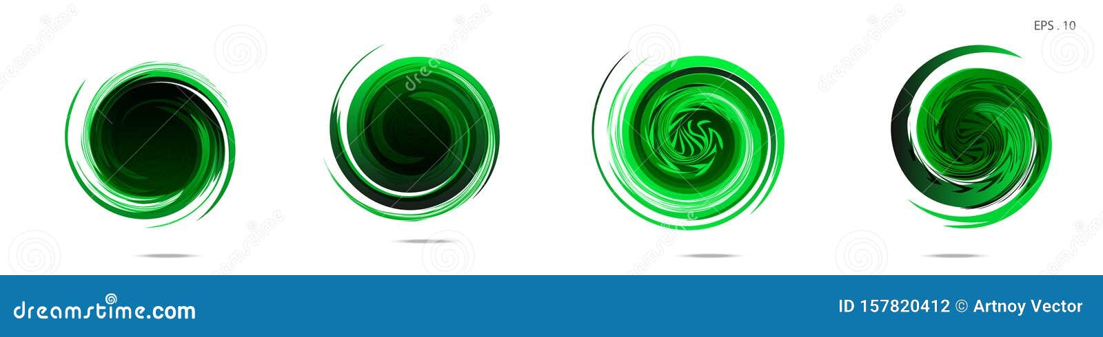 Collection of Modern Abstract Graphic Elements. Vortex Vector ...